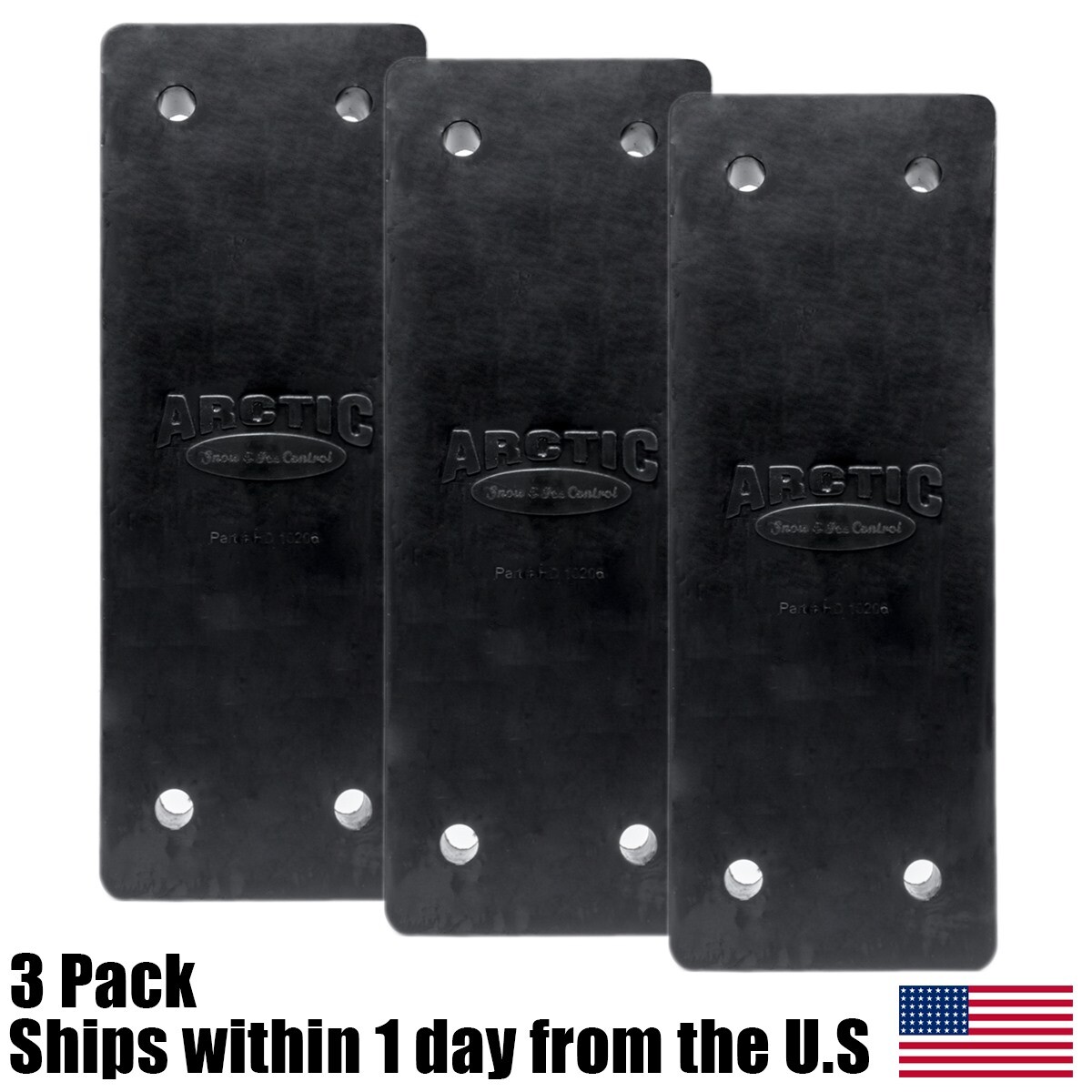 3PK OEM Arctic Heavy Duty Sectional Plow Bottom Poly Mounting Block ...