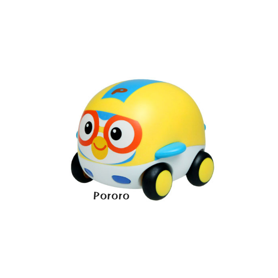 Authentic PORORO Toy Penguin Character Mini Music Car Round shaped Kids ...