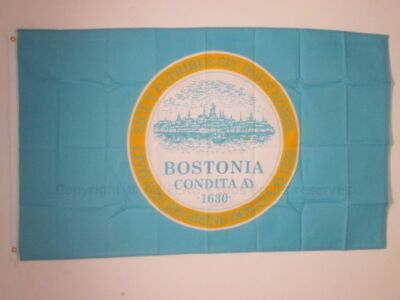 BOSTON CITY FLAG 3' x 5' - MASSACHUSETTS - USA FLAGS 90 x 150 cm ...