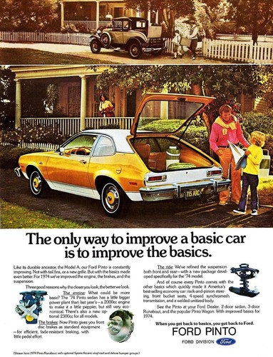 1974 Ford Pinto Ad POSTER 24 X 18 INCH Nice Looking! | eBay