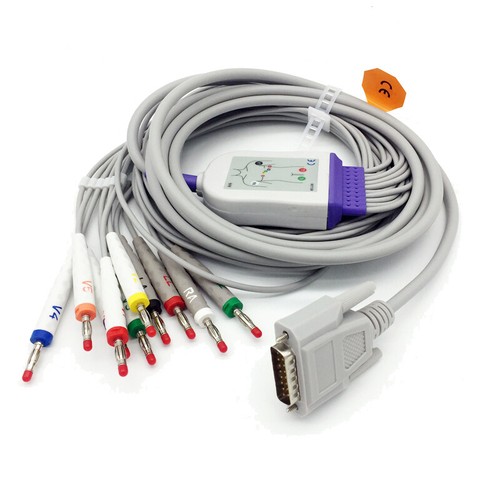 EKG 10 Leads Patient Cable Leadwire AHA for Biolight E30 E65 E70 E80 ...