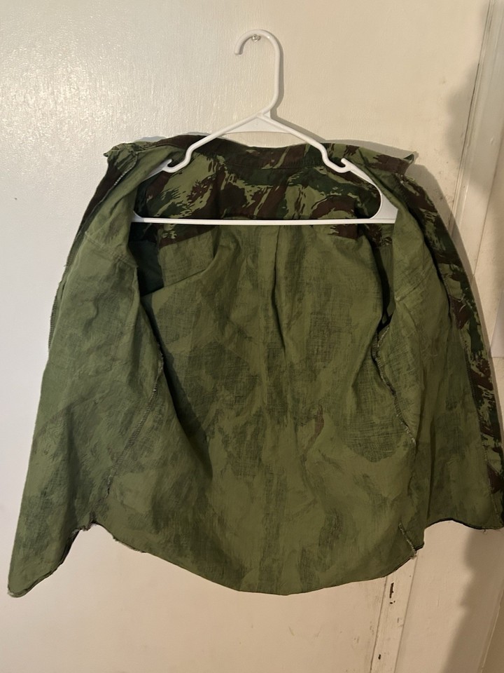 French Portuguese HBT M47 Lizard Camouflage Vintage Military Combat Top ...
