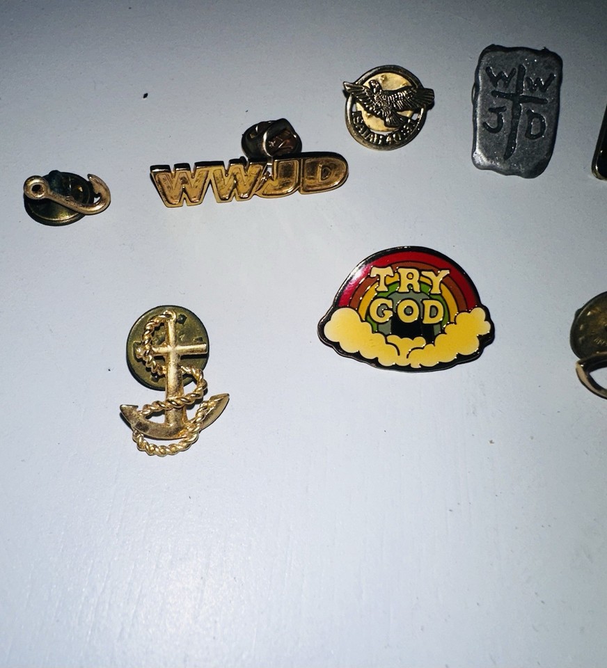 Vintage Jesus Christian Lapel Pins & Hat Pins Tie Tacs Lot Of 20 | eBay