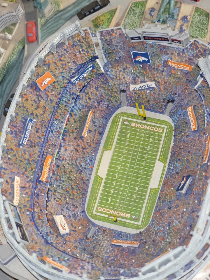 DANBURY MINT INVESCO FIELD AT MILE HIGH DENVER BRONCOS WITH CITY ...