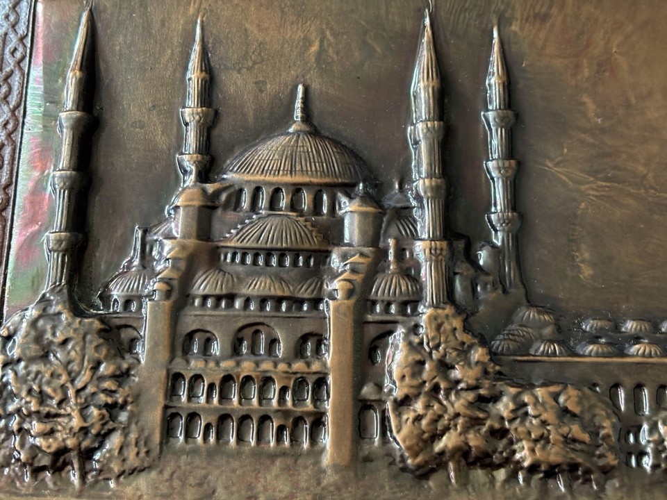 Antique Copper Embossed Architecture Photo Album Sultan Ahmet Blue ...