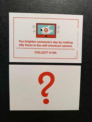 Monopoly Target CHANCE CARD Make Silly Faces 2021 Game Replacement ...