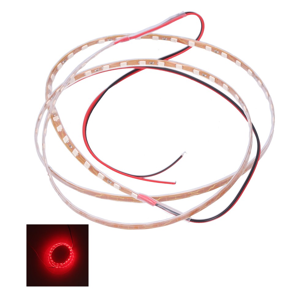 Bande Lumineuse Rouge 90cm LED 90 Chips Eclairage d'Ambiance Décoratif 12V Unive | eBay