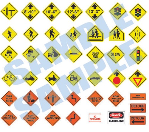 Custom Decal - HO Scale Highway Traffic Signs, Set #2 | eBay