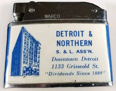 Vintage Warco Advertising Lighter - Detroit & Northern S. & L ...