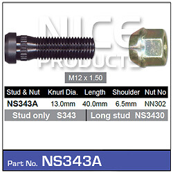 NICE PRODUCTS Stud & Nut NS343A NS343A | eBay