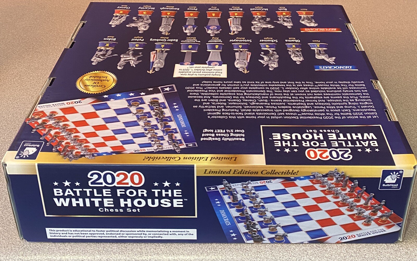 Collector's Edition 2020 Battle for The White House Chess Set Board ...