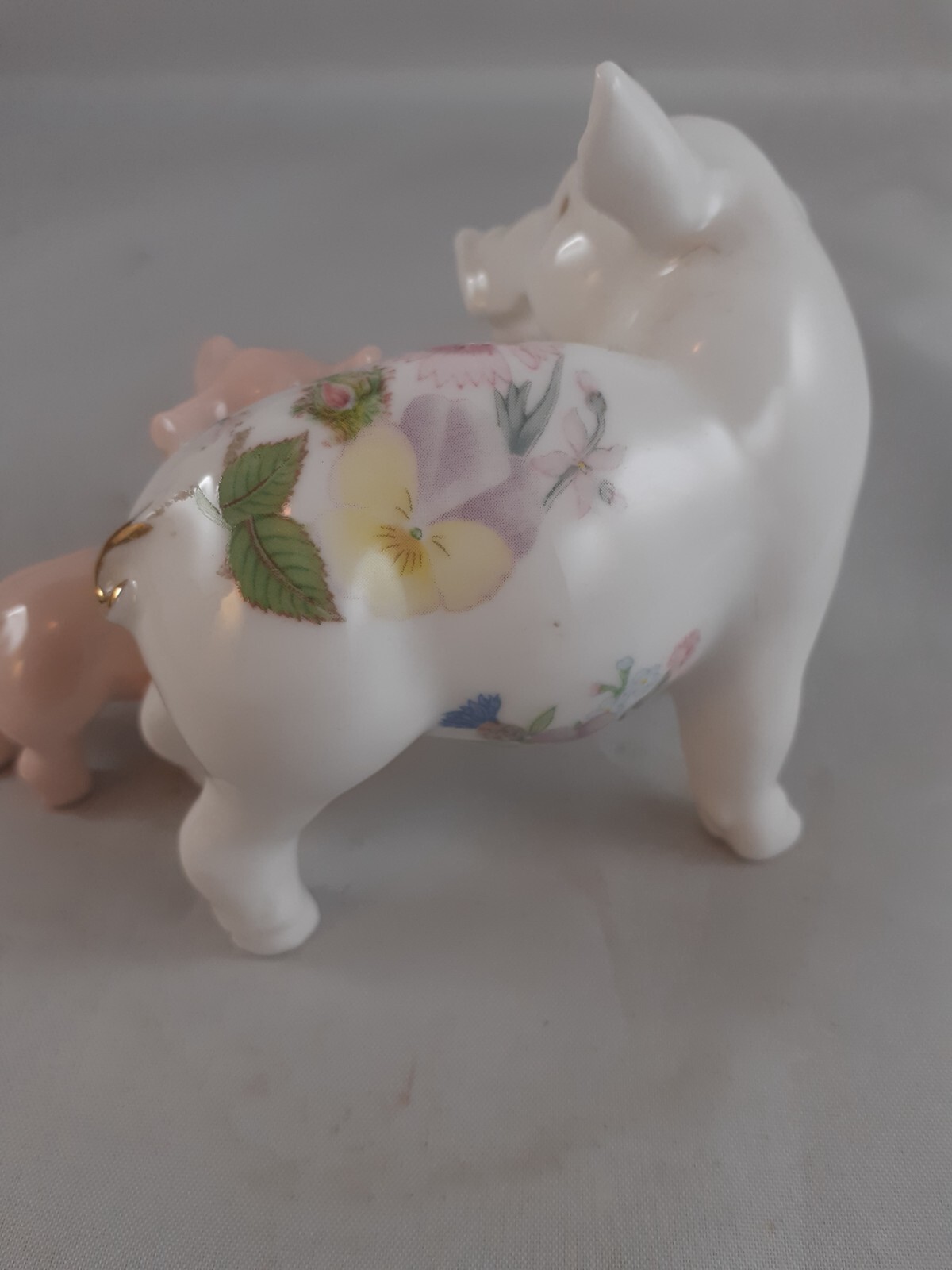 Aynsley Wild Tudor Pig & Piglet Ornament Fine Bone China Vintage ...
