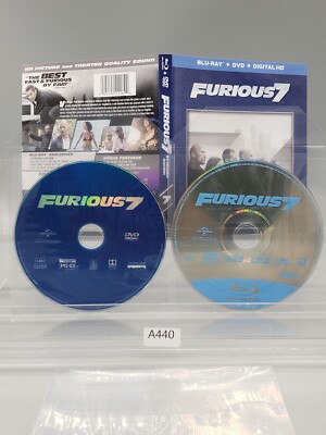 Furious 7 (Blu-ray/DVD) No Case No Tracking Disc + Artwork Only ...