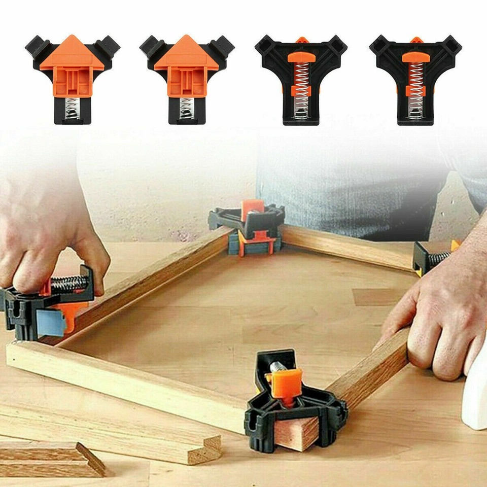 4Pcs/Set 90 Degree Right Angle Clip Clamps Corner Holders Woodworking ...