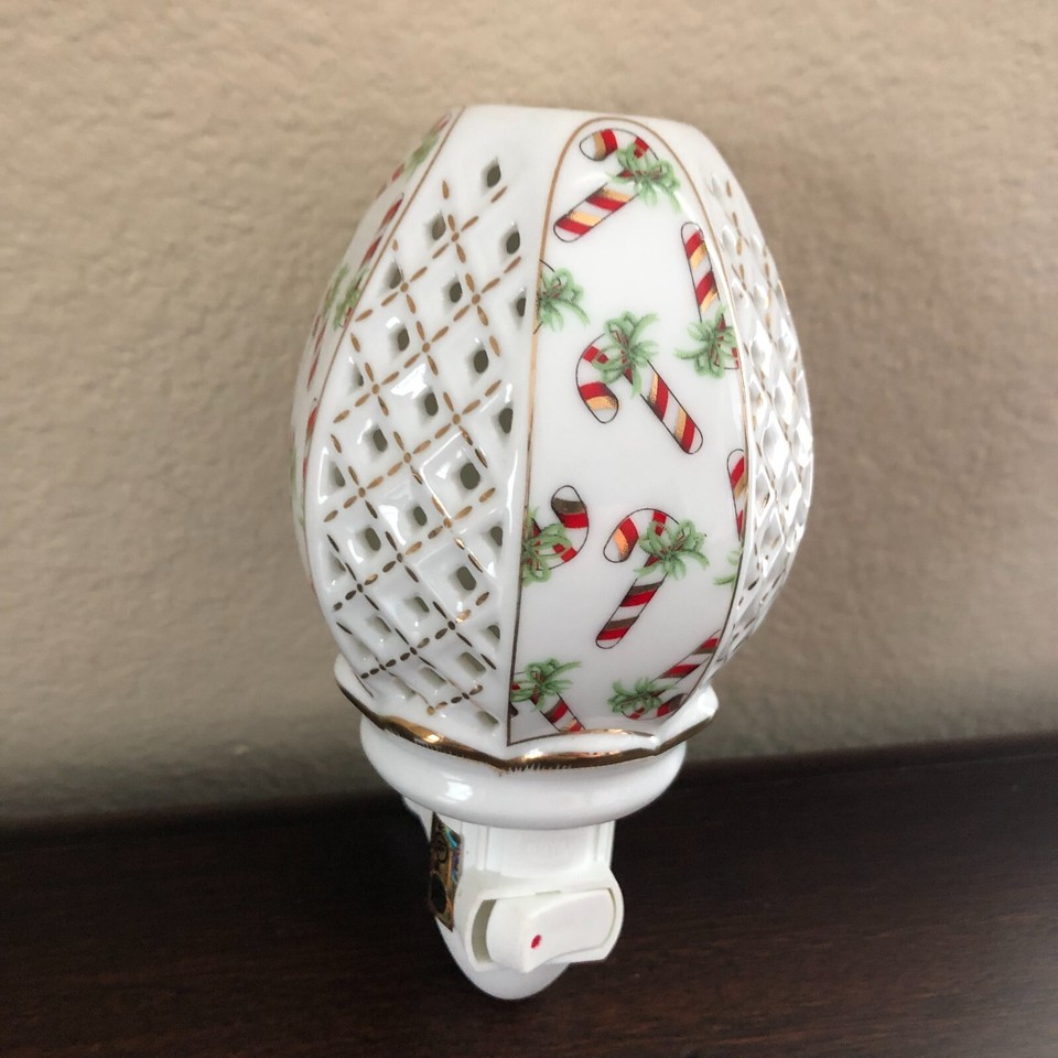 Sorelle Fine Porcelain Christmas Night Light Candy Canes | eBay