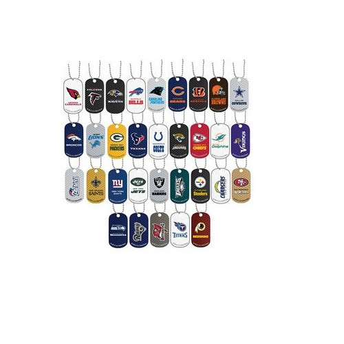 NFL DOG TAG OFFICIAL LICENSED PICK YOUR TEAMS Pet Tags Chain | eBay
