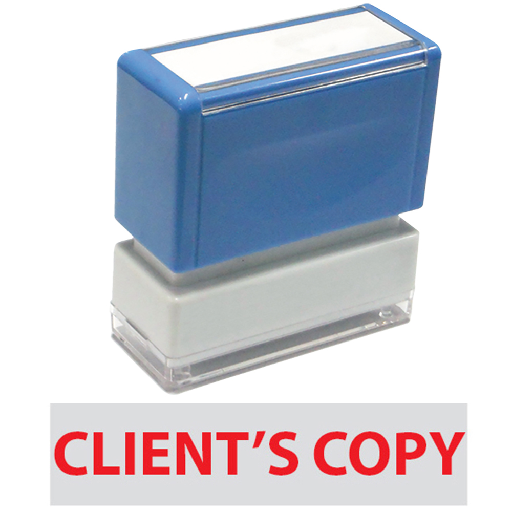 Machine ExcelMark Self-Inking Client's Copy Stamp - Two Color Red ...