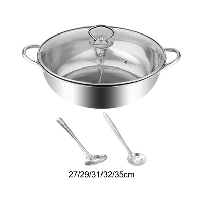 Hot Pot Cooking Pot Twin Hot Pot Cookware Dual Sided Soup Stockpot ...