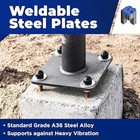 5" x 5" Heavy Duty Square Flat Steel Metal Base Plate With Holes | 8 ...