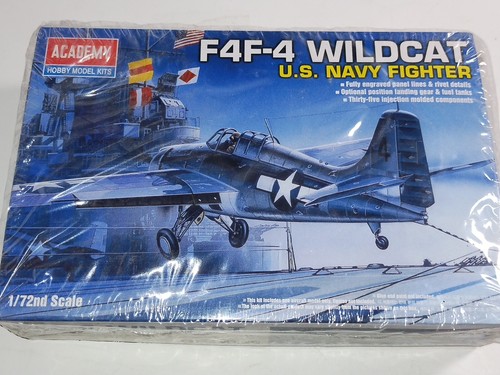 Academy 1:72nd Grumman F4F-4 WildCat U.S. Navy Fighter Model Kit 1650 ...