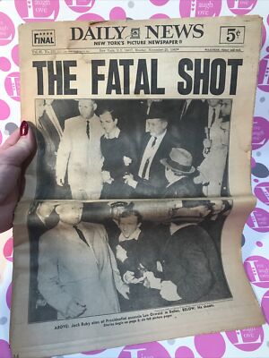 Vintage Newspaper New York Daily News November 25, 1963 The Fatal Shot ...