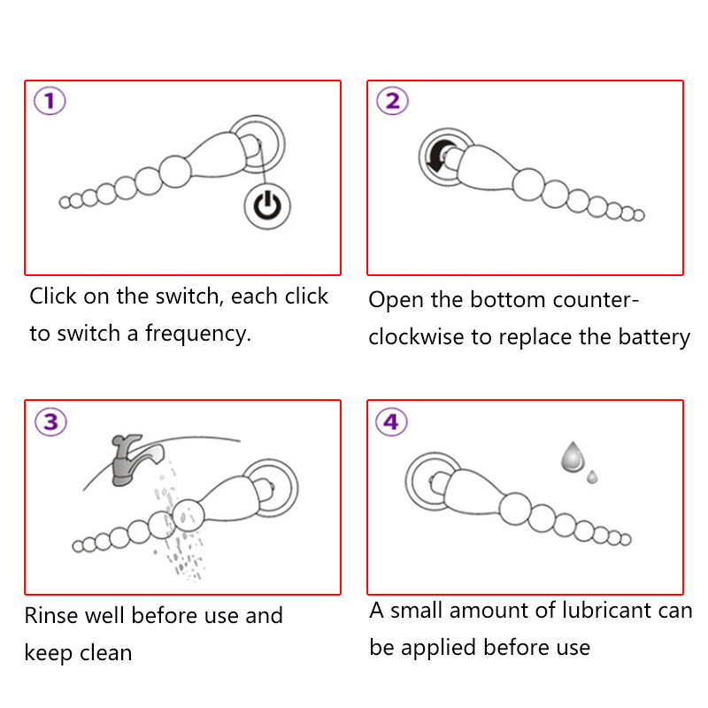 Anal Sex-toys for Women Men Couples Vibrating Butt Plug Bead Adult Toys ...