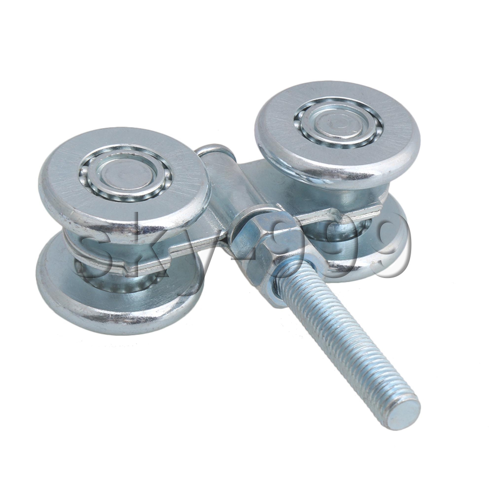 Steel Double Wheel Rail Hanging Trolley Barn Door Track Rollers H3-3 ...