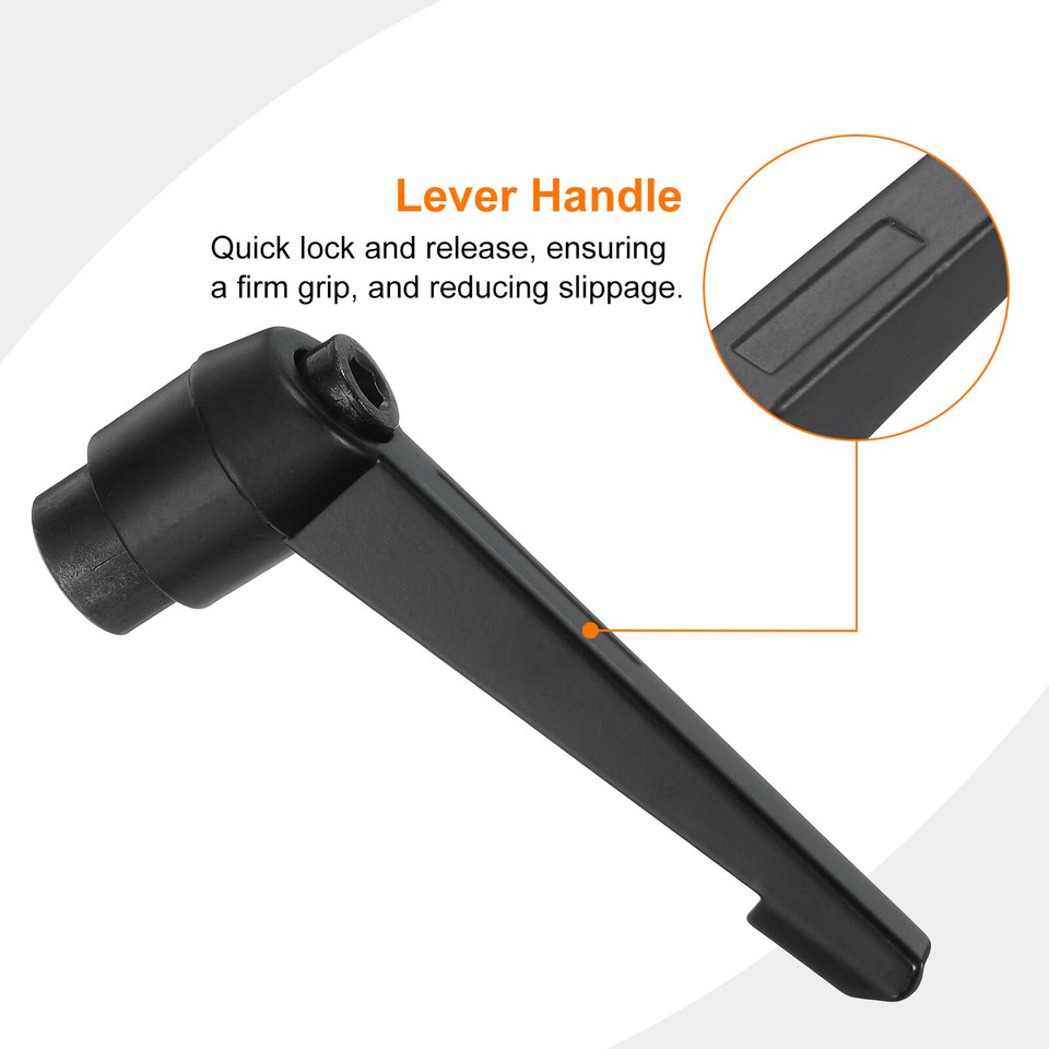 Clamping Lever Handles, M12 Female Thread Knobs Handle, Black | eBay