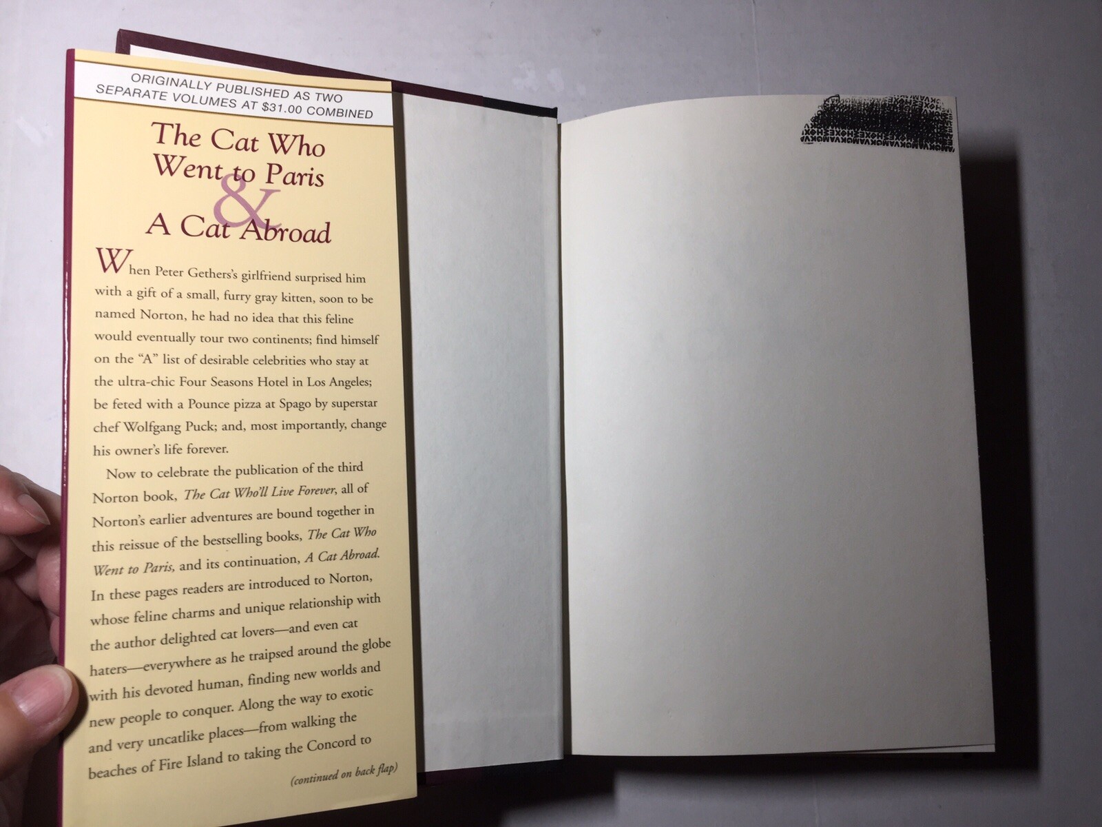 Cat Who Went to Paris by Peter Gethers (1991, Hardcover) for sale ...