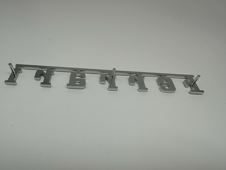 Genuine Ferrari Metal Badge Script Emblem Logo chrome silver Roma SF90 ...