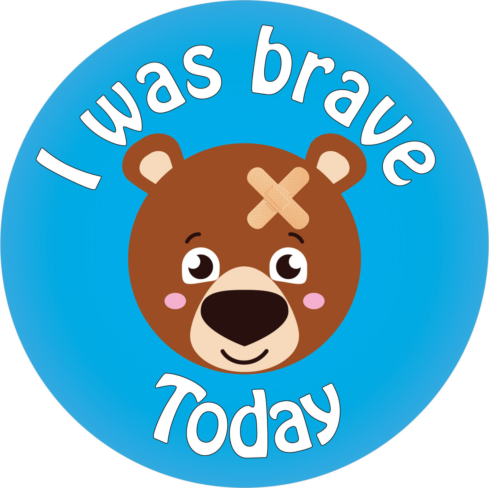 144 x 'I Was Brave' Bravery Reward Stickers Doctors Nurses Hospitals ...