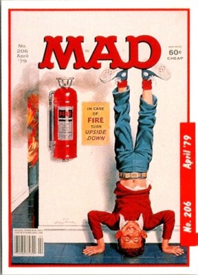 Mad Magazine Trade Card Alfred E. Newman Case of Fire No. 206 April ...