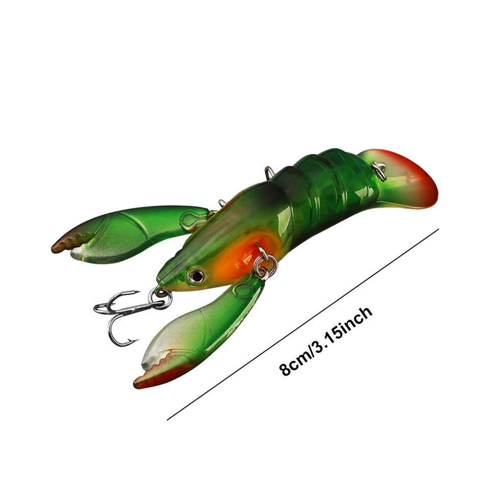 Crayfish Fishing Lures ABS Artificial Lure with Hook for Snakehead Bass ...