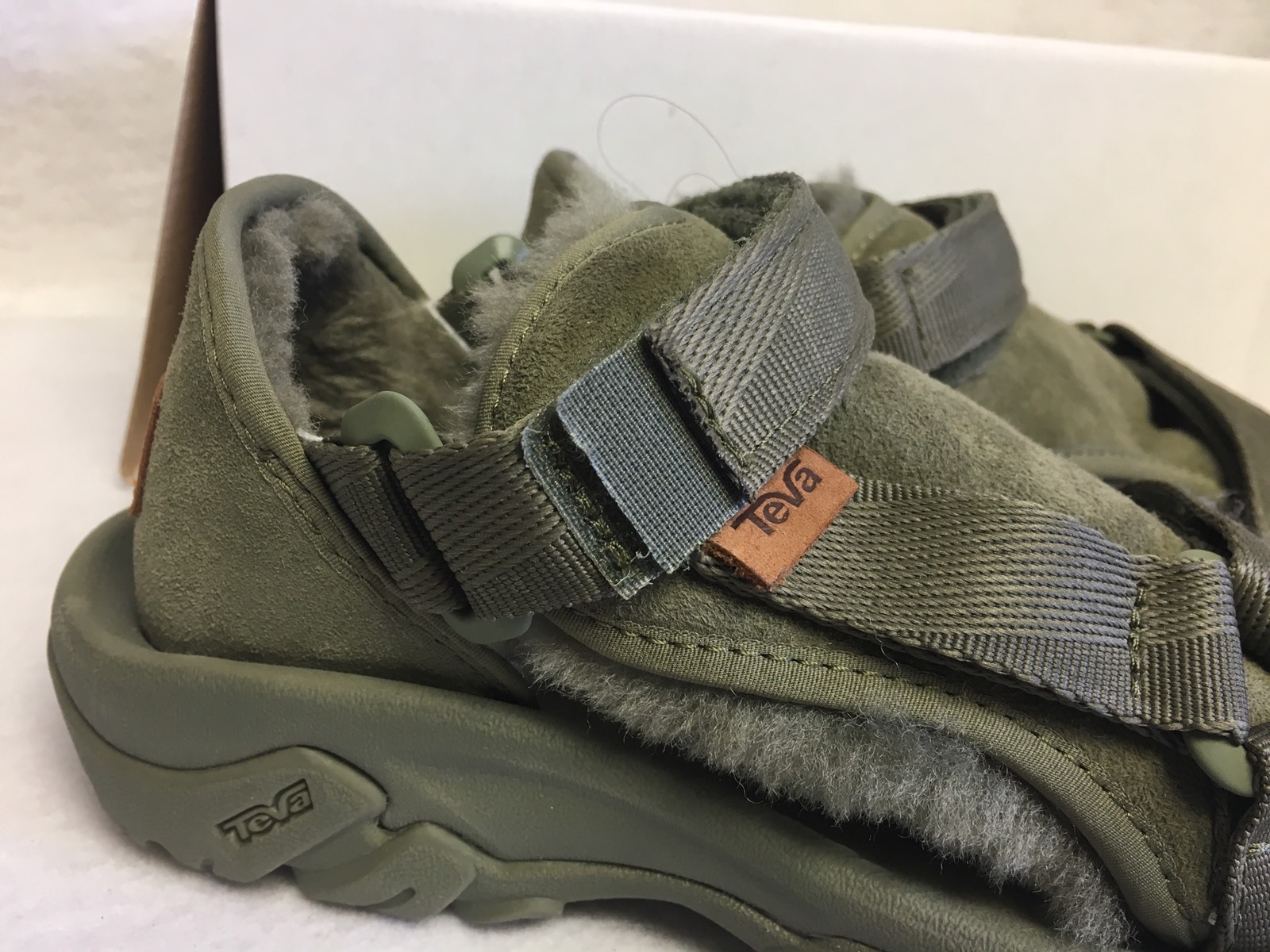 TEVA UGG COLLAB Burnt Olive SHEEPSKIN STRAPPY SANDALS multiple sizes ...
