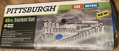 Pittsburgh 40 pc. SAE & Metric Socket and Nut Driver Set | eBay