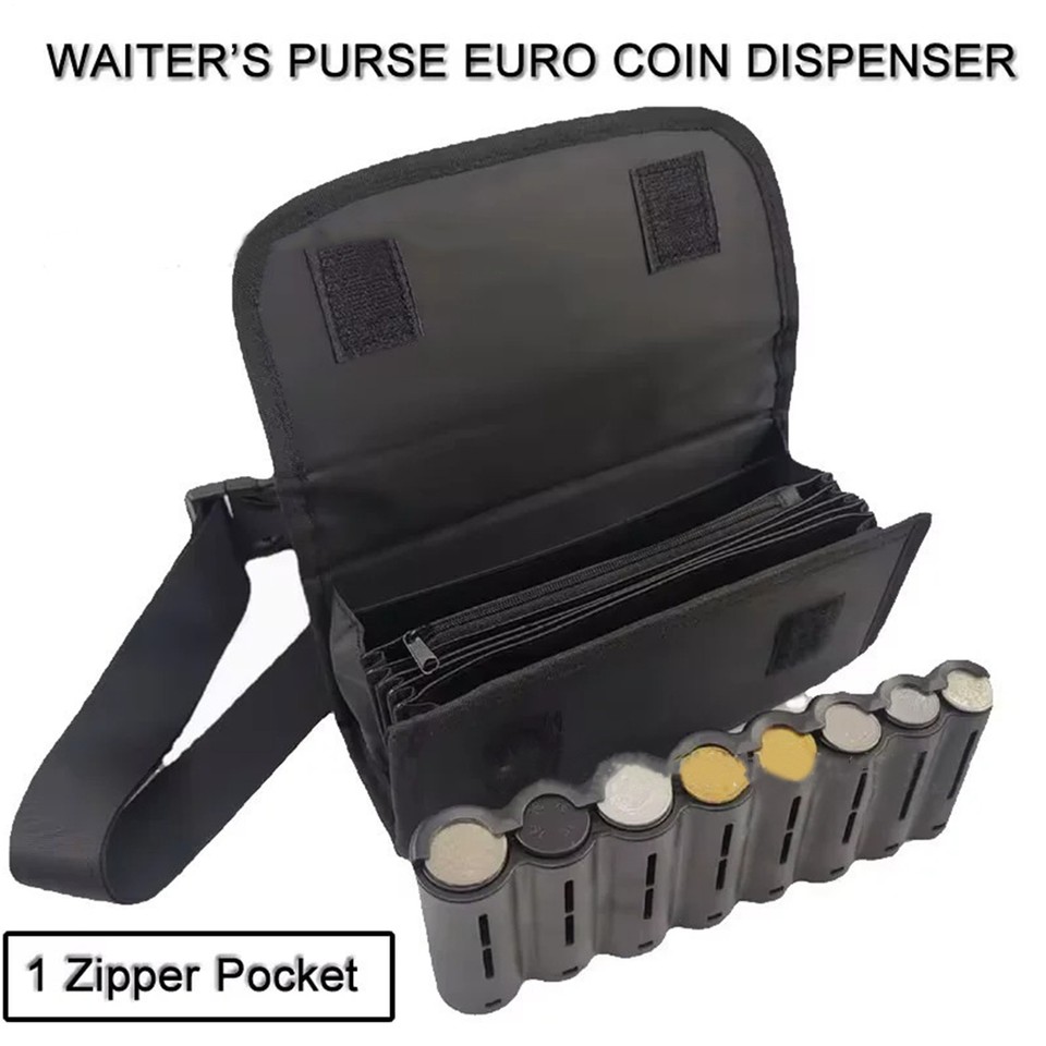 Multi Pockets Coin Storage Bag Waist Bag 8 Slots Coin Holder Dispenser ...