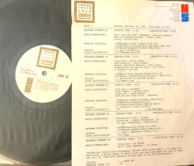 2/13/89 SOLID GOLD SCRAPBOOK FEATURES THIS WEEK IN 1972, 13 HITS & 4 ...