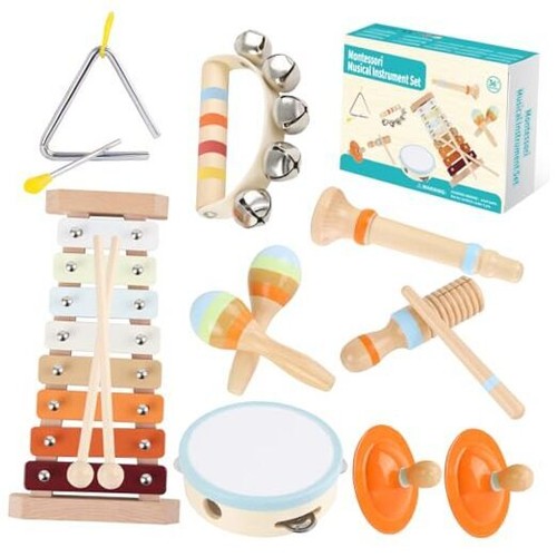 Musical Instruments for Toddlers 1-3 - Eco-Friendly Wooden Percussion ...