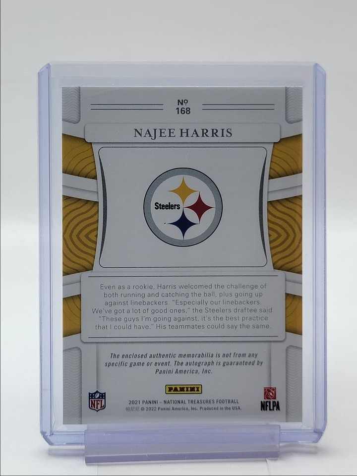 NAJEE HARRIS 2021 NATIONAL TREASURES RPA ROOKIE PATCH RC AUTO /99 Q2754 ...