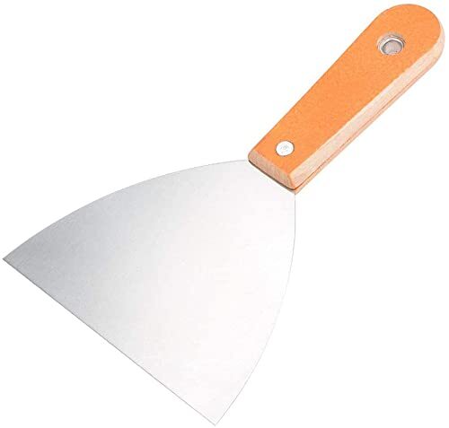XYWHPGV Putty Scraper 5inch Carbon Steel Putty Knife with Wooden Handle ...