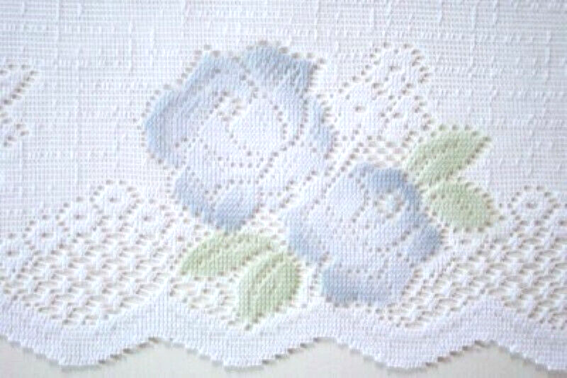3 Yds. Vintage White/Blue/Green 6" Soft Poly Lace L-334 | eBay