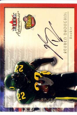 reuben droughns rookie rc draft auto autograph oregon ducks college ...
