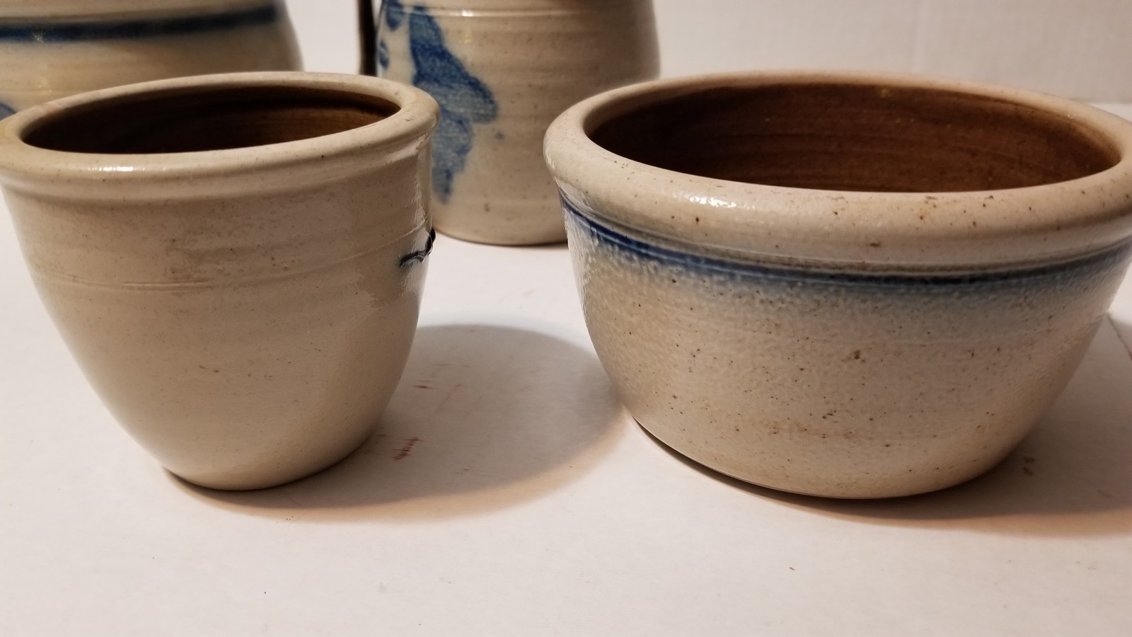 Shadowlawn Stoneware Pottery, 4 Piece Set, Delavan WI, Salt Glazed ...