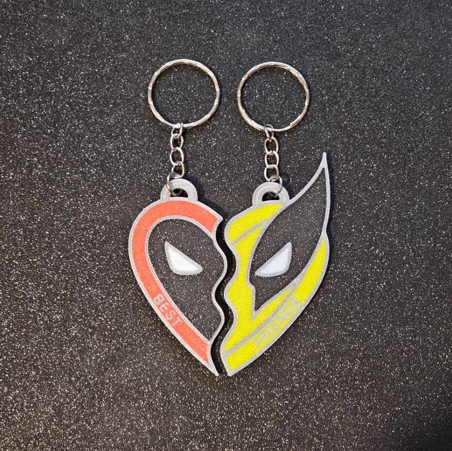 Deadpool and Wolverine Best Friends Keychains. 3D Printed | eBay
