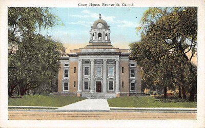 GA~GEORGIA~BRUNSWICK~COURT HOUSE~C.1930 | eBay