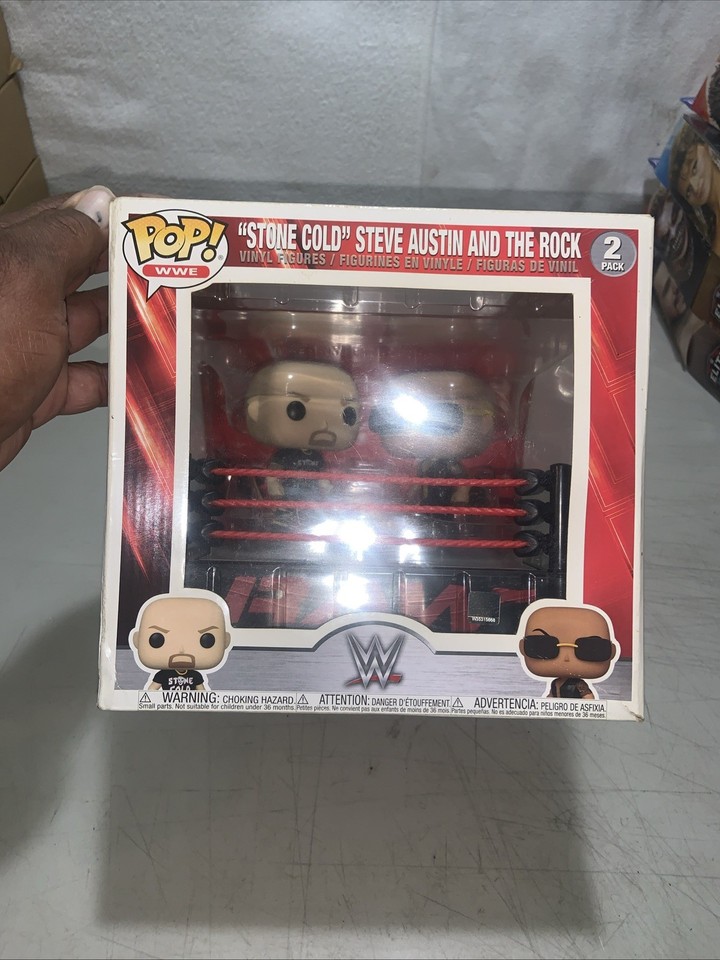 Stone Cold Steve Austin And The Rock Funko 2 Pack With Ring | eBay