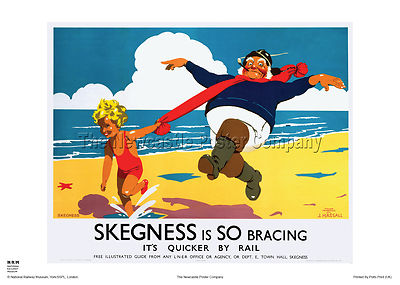 SKEGNESS VINTAGE POSTER HOLIDAY JOLLY FISHERMAN RAILWAY TRAVEL ...