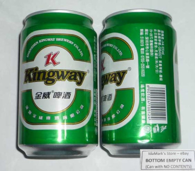 EMPTY - KINGWAY Lager BEER can CHINA 330ml Collect 2011 Promo Chinese ...