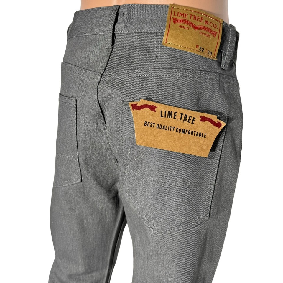 LIME TREE Men's Regular Fit Straight Leg Denim Jeans Size 30-52 | eBay