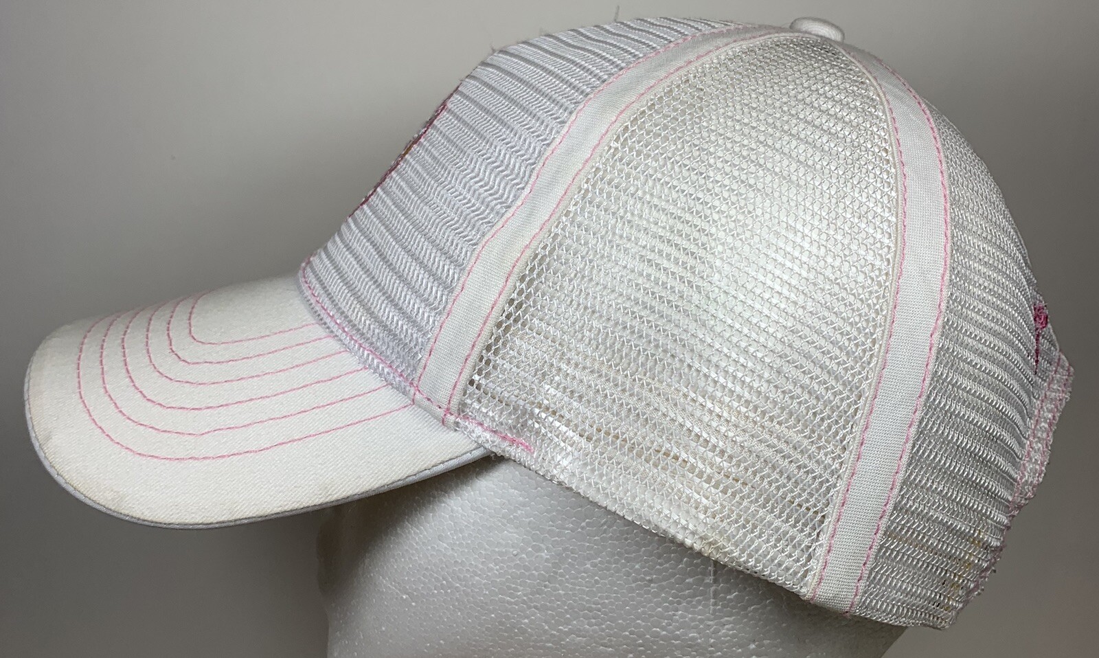 Joes Crab Shack Hat Peace Love Crabs White Cap Pink Floral Foodie ...